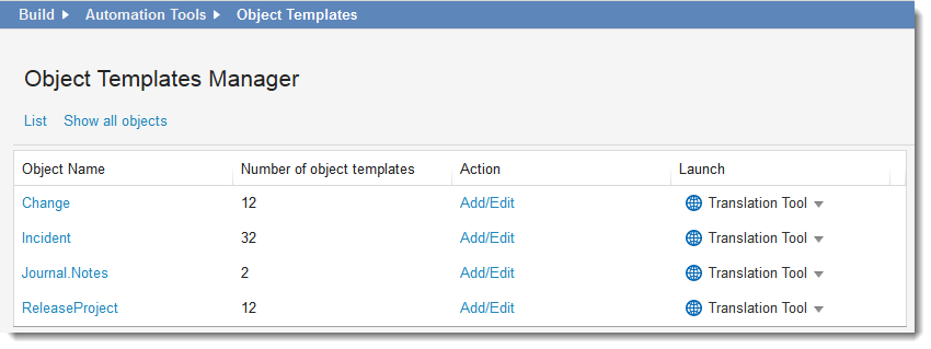 Using Business Object Templates