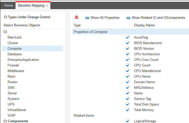 Working With The Configuration Baseline